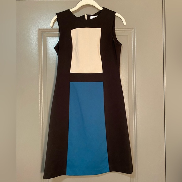 Calvin Klein | Dresses | Calvin Klein Colorblock Aline Sheath Dress ...